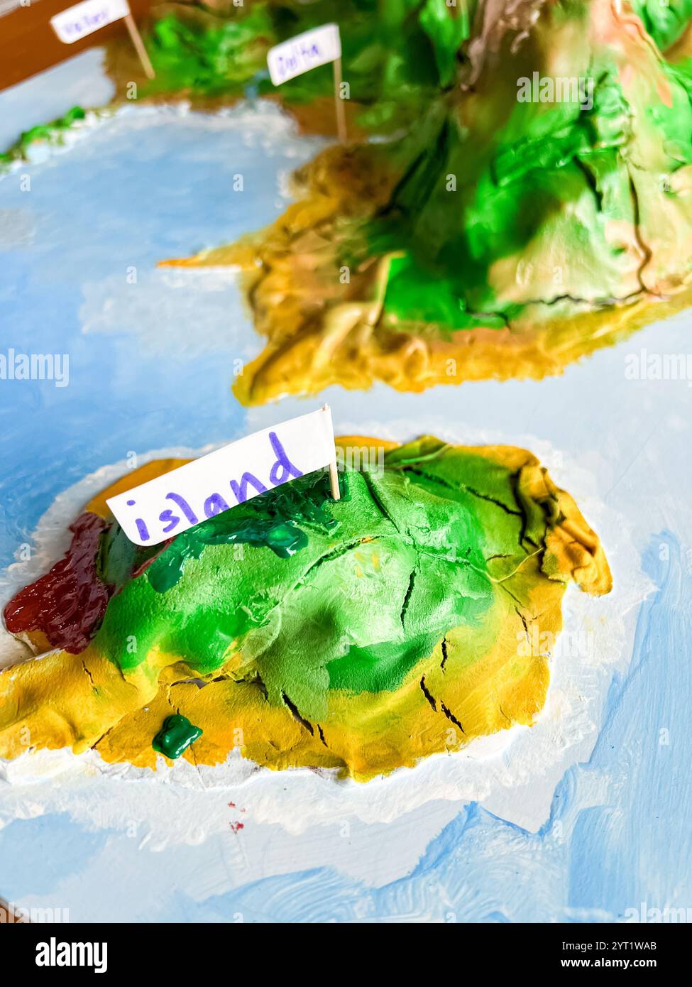 Creative Landforms School Science Project Model Stock Photo - Alamy