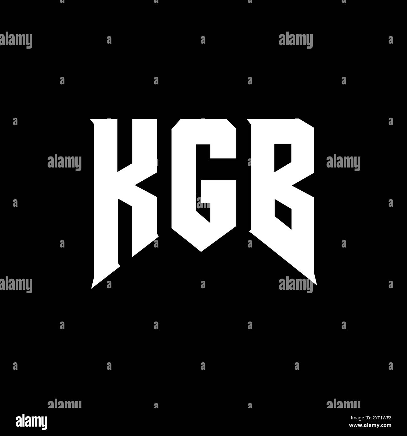 KGB letter logo design for technology company. KGB logo design black ...