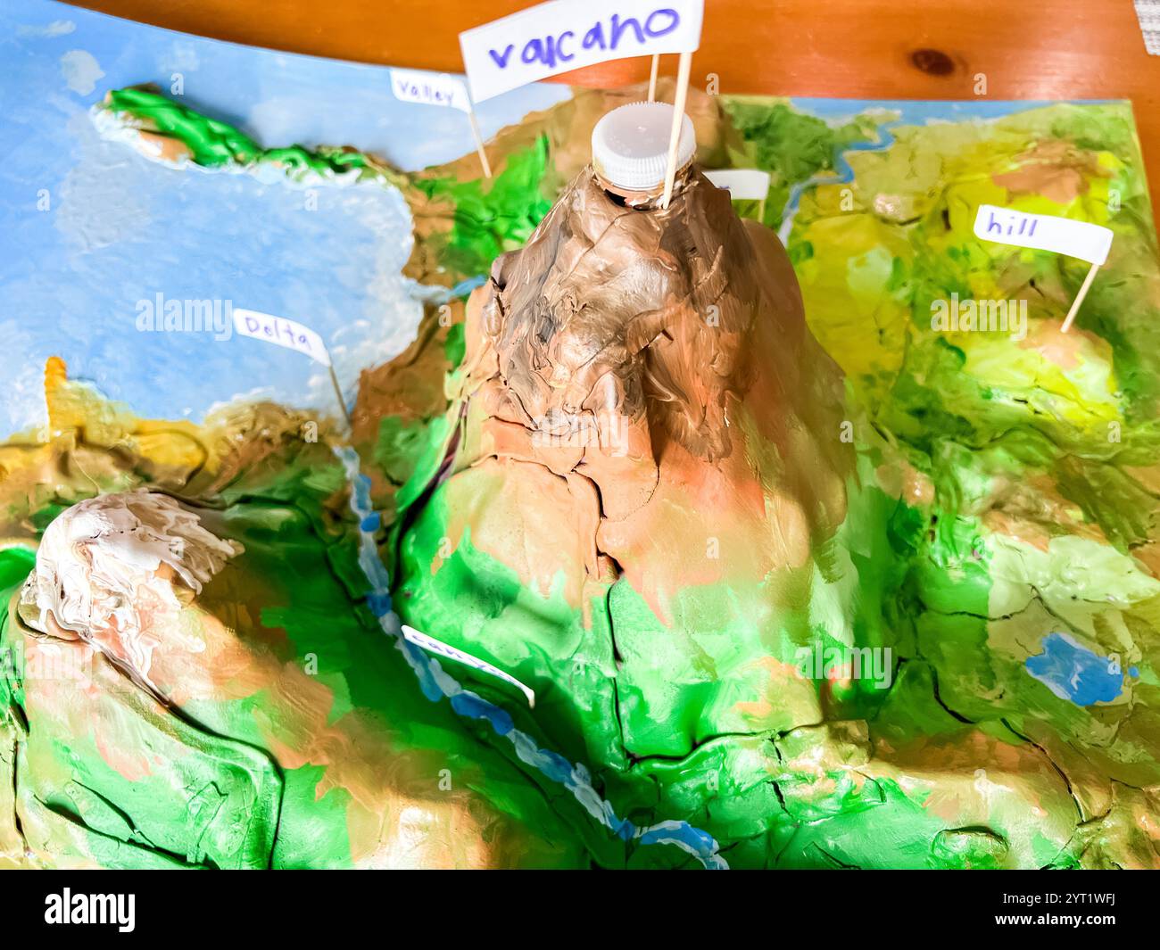 Creative Landforms School Science Project Model Stock Photo - Alamy