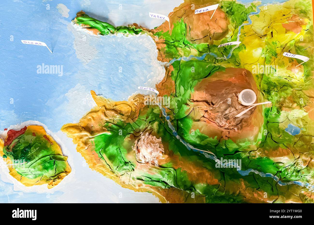 Creative Landforms School Science Project Model Stock Photo - Alamy