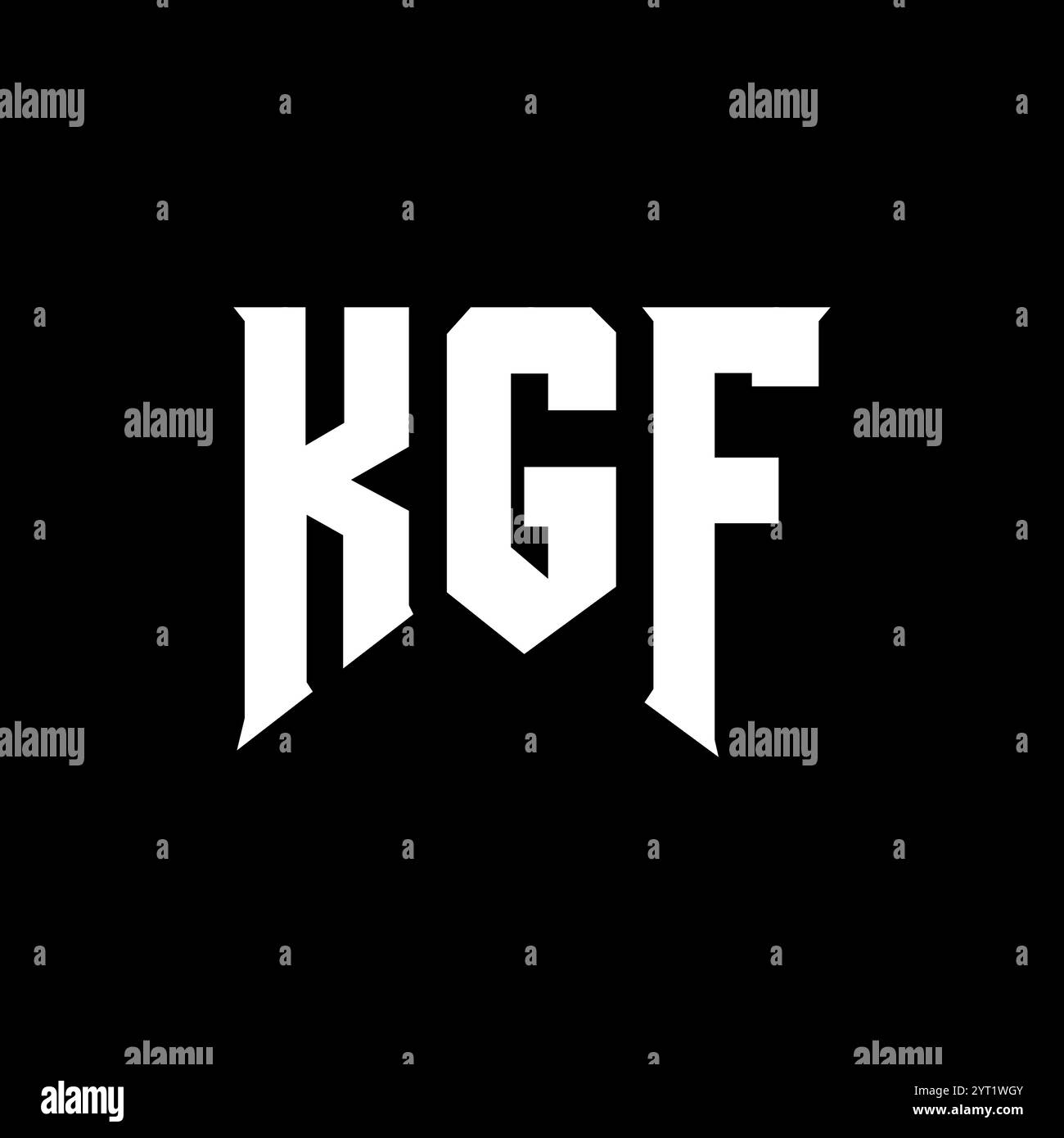KGF letter logo design for technology company. KGF logo design black ...