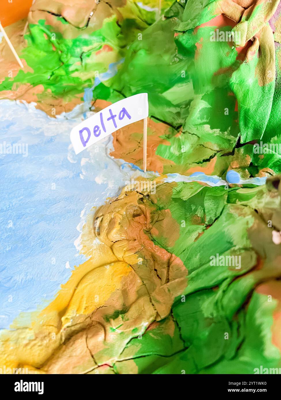 Creative Landforms School Science Project Model Stock Photo - Alamy