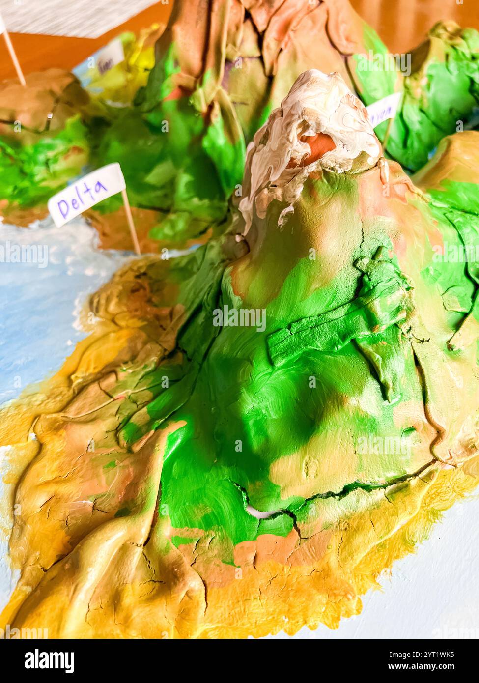 Creative Landforms School Science Project Model Stock Photo - Alamy