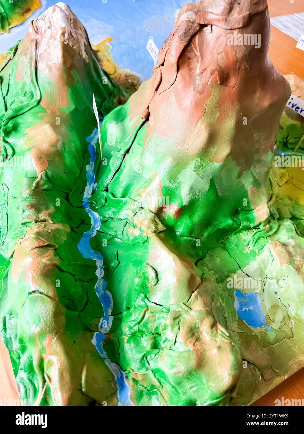 Creative Landforms School Science Project Model Stock Photo - Alamy