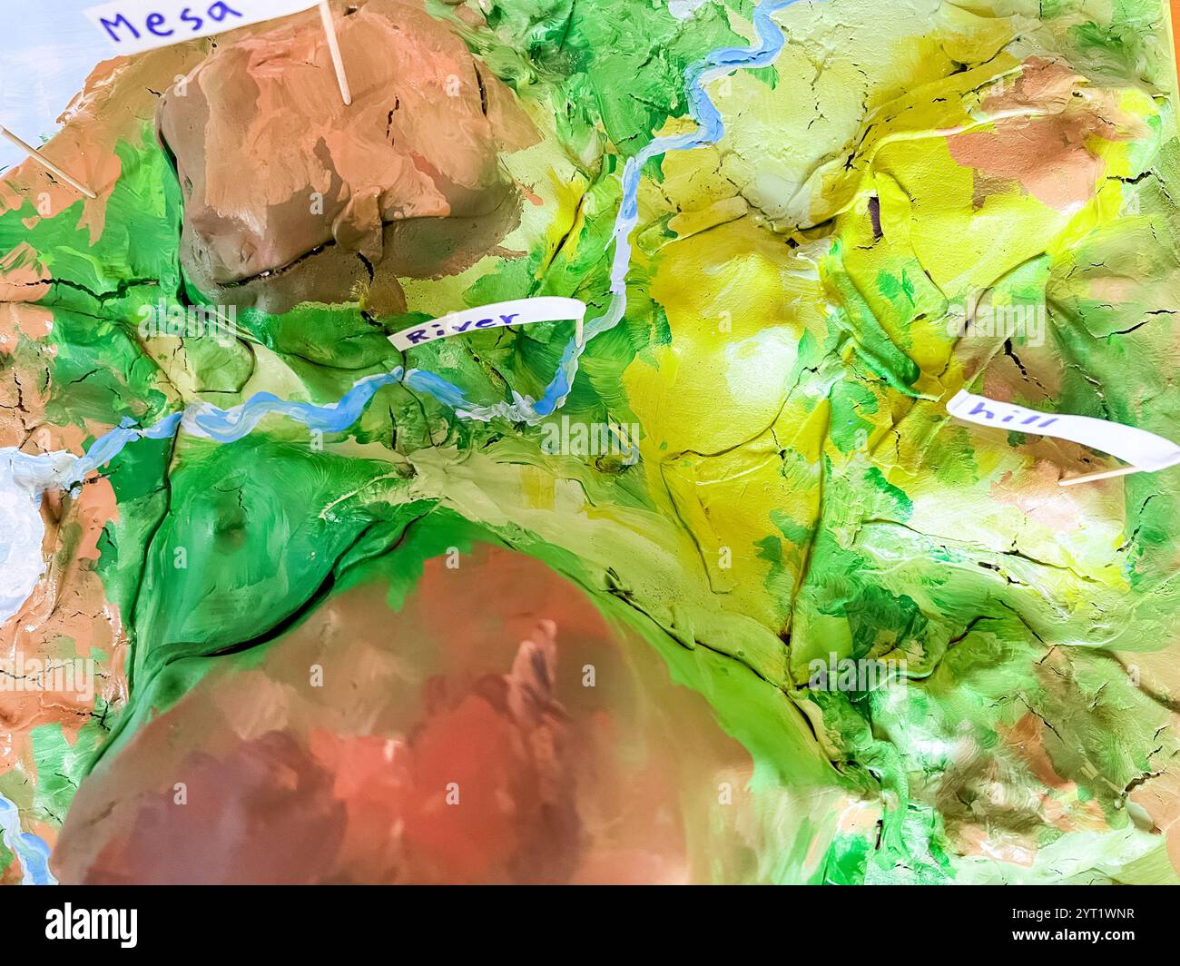 Creative Landforms School Science Project Model Stock Photo - Alamy