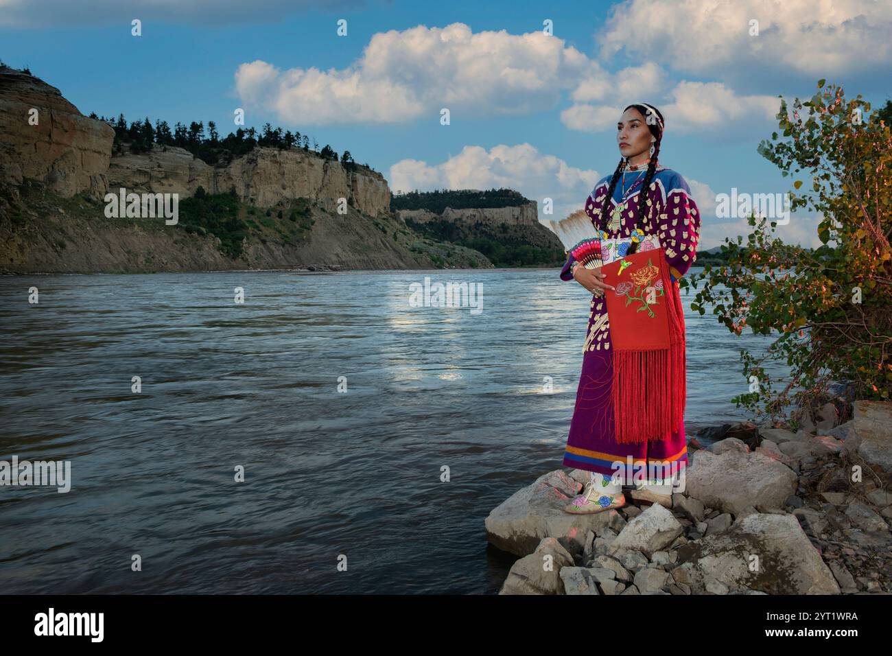 USA; Montana, Billings, Lakisha Flores, Crow Tribe MR 0635 Stock Photo ...