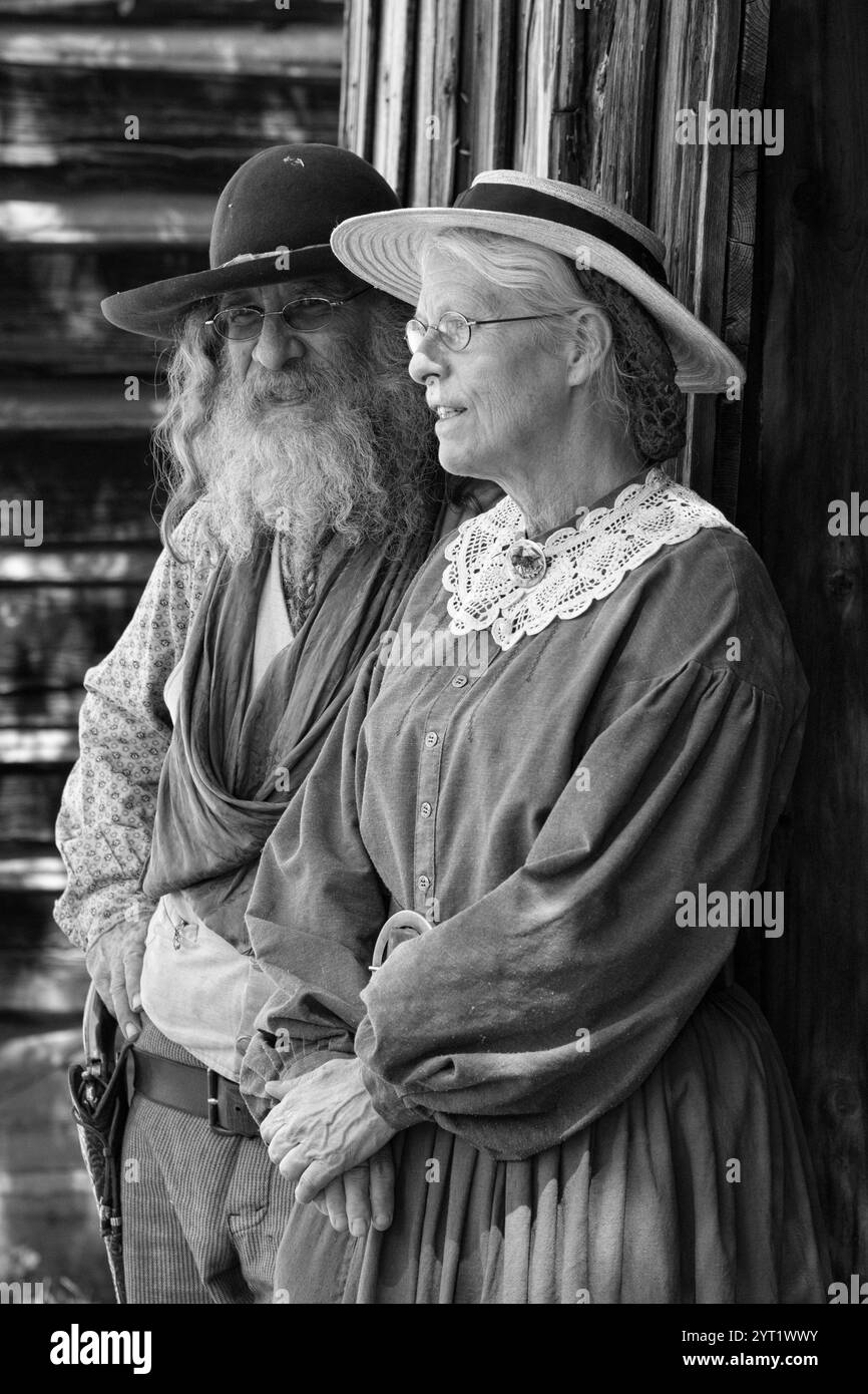 Gold rush living history Black and White Stock Photos & Images - Alamy