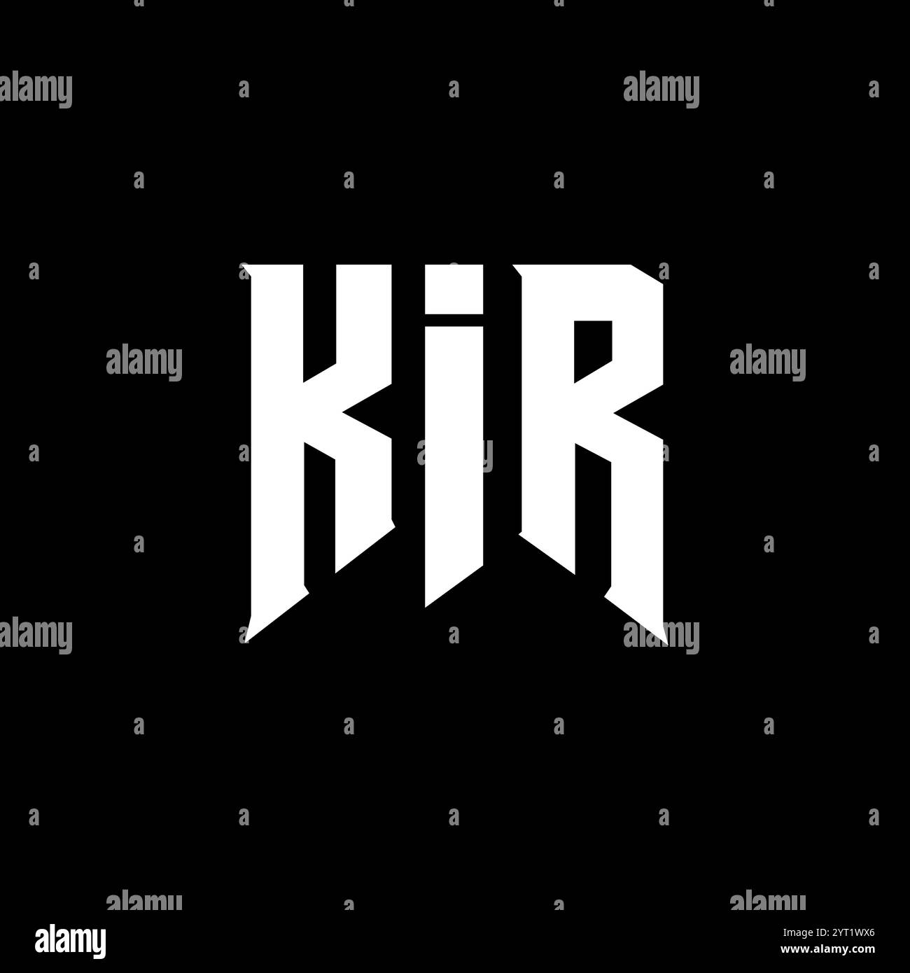 KIR letter logo design for technology company. KIR logo design black ...