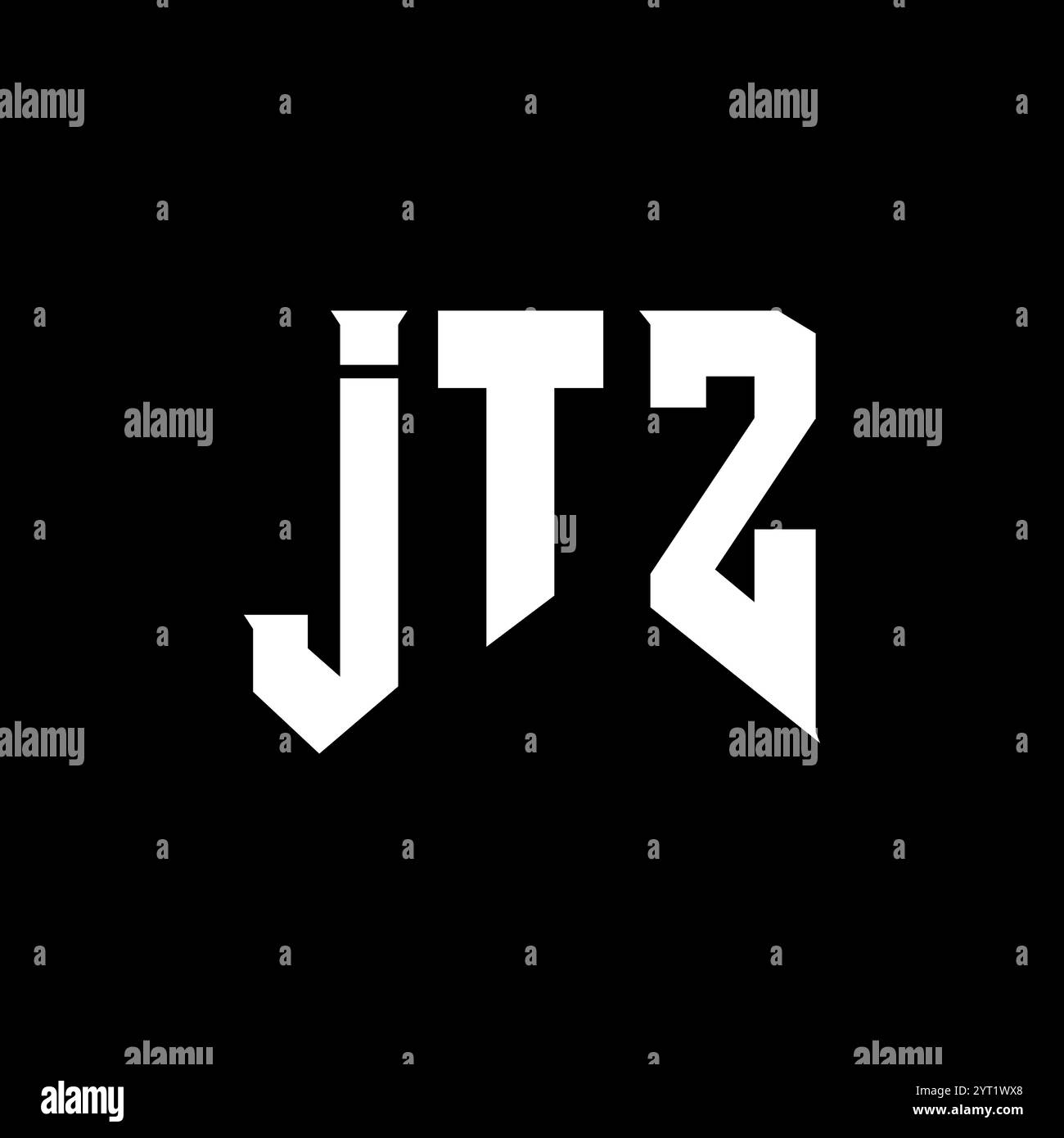 JTZ letter logo design for technology company. JTZ logo design black ...