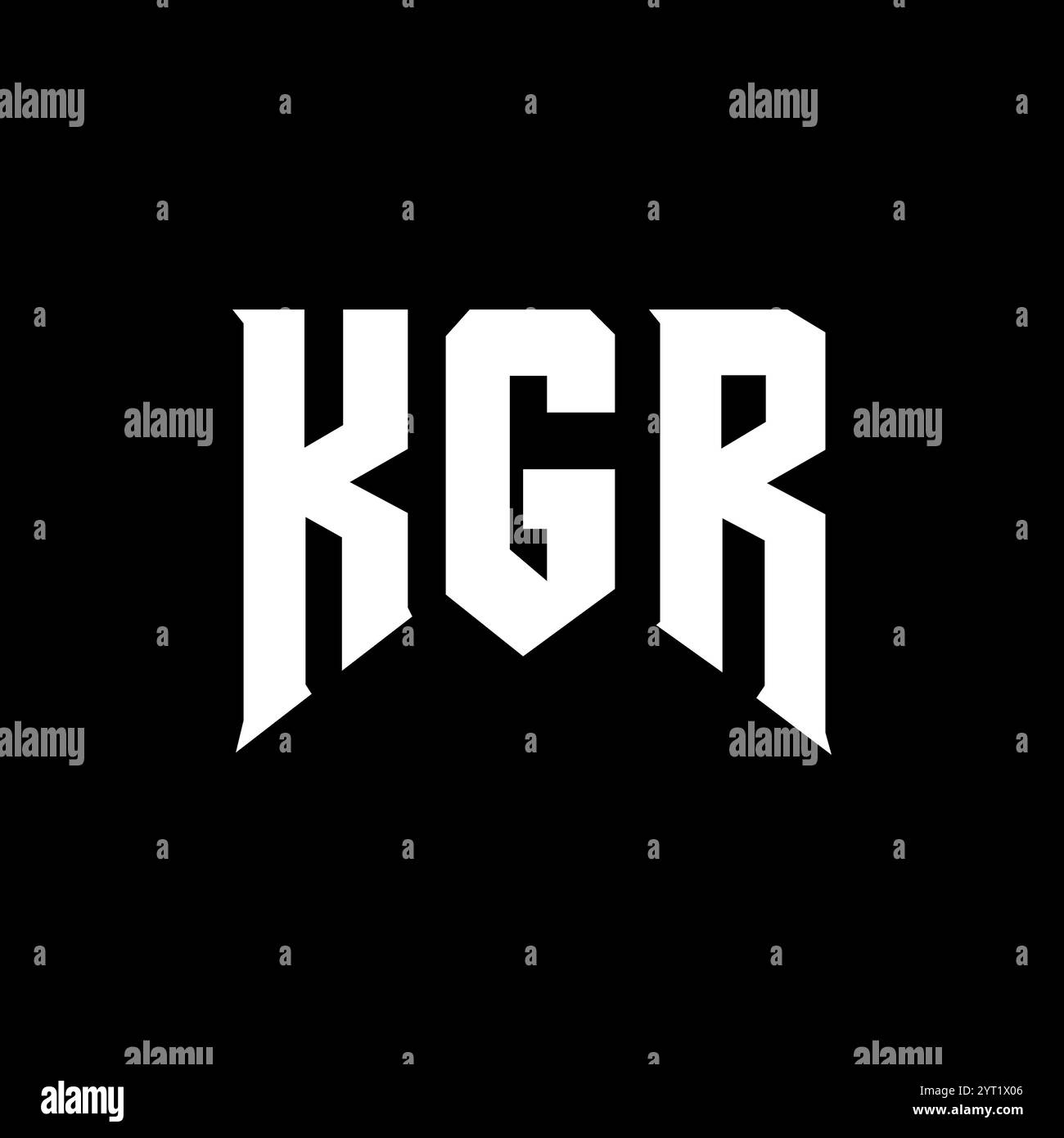 KGR letter logo design for technology company. KGR logo design black ...