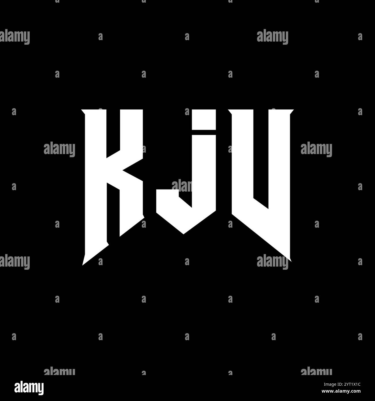 KJV letter logo design for technology company. KJV logo design black ...