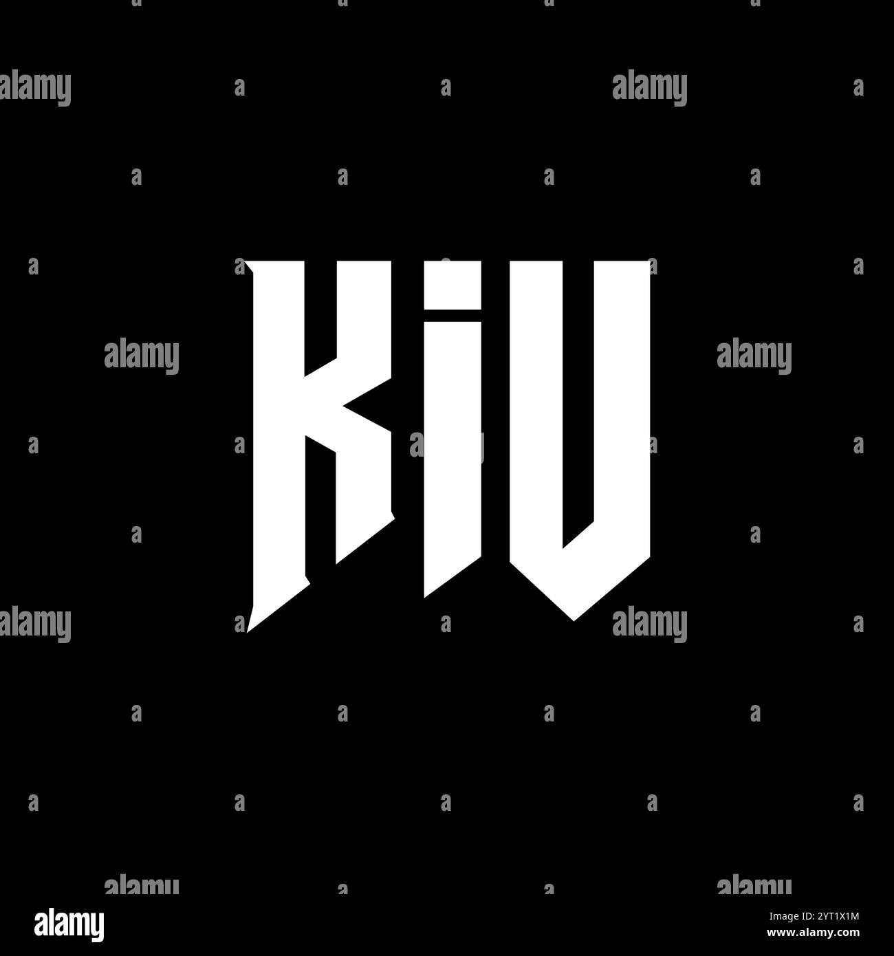 KIU letter logo design for technology company. KIU logo design black ...