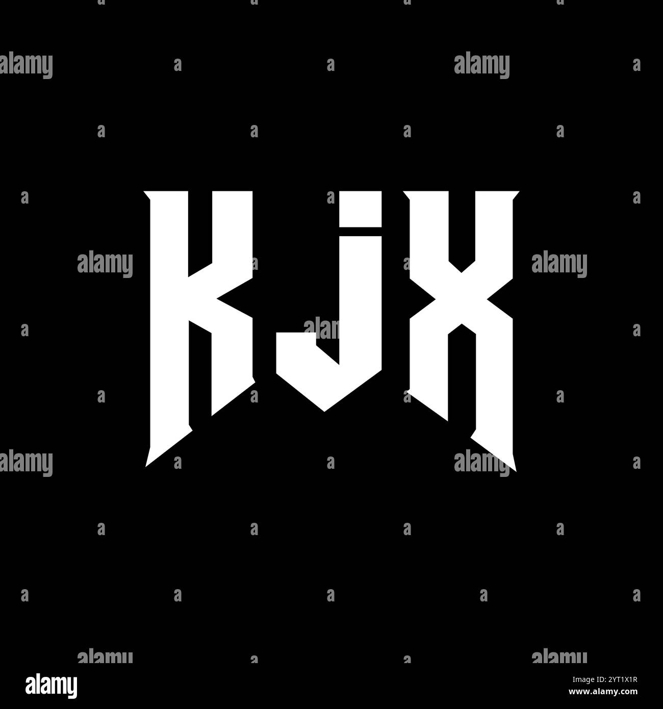 KJX letter logo design for technology company. KJX logo design black ...