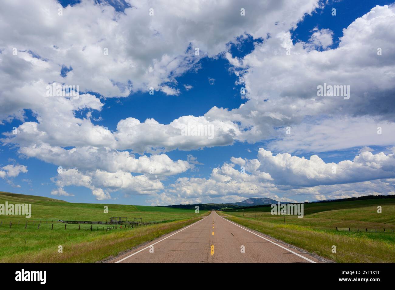 USA; Montana, Central Montana, Big Sky Highway Stock Photo - Alamy