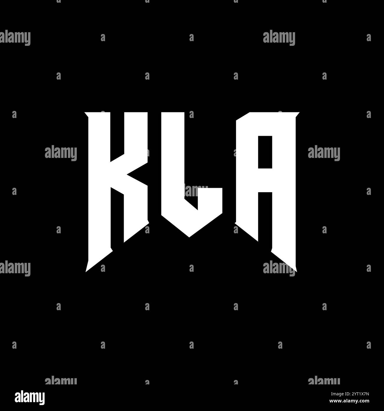 KLA letter logo design for technology company. KLA logo design black ...