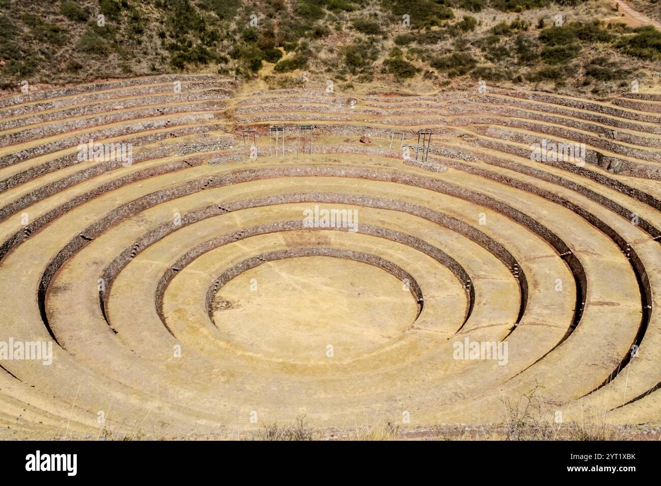 Peru historical sights in the Sacred Valley of Incas near Cusco. Peruvian history Inca empire ...