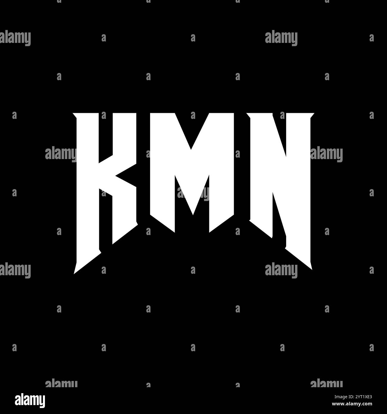KMN letter logo design for technology company. KMN logo design black ...