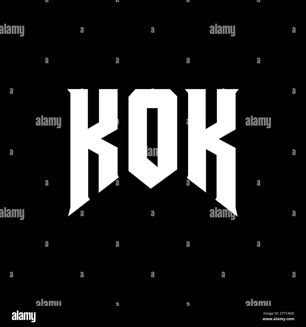 KOK letter logo design for technology company. KOK logo design black ...