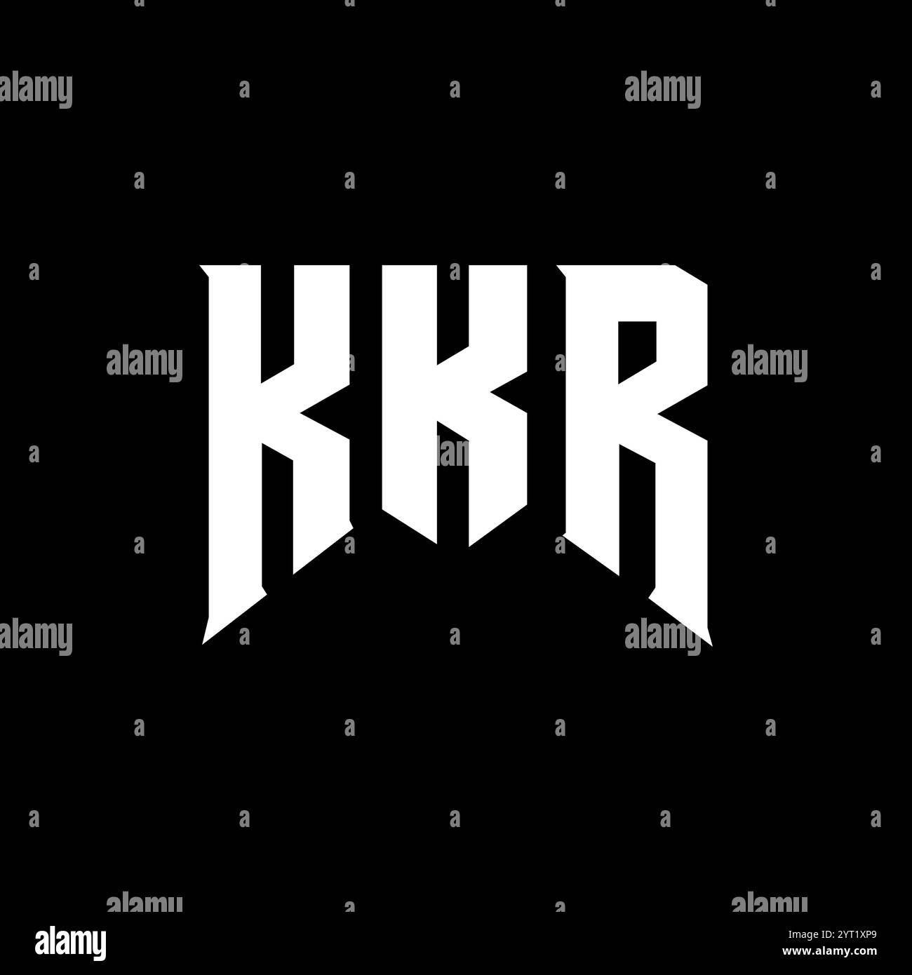 KKR letter logo design for technology company. KKR logo design black ...