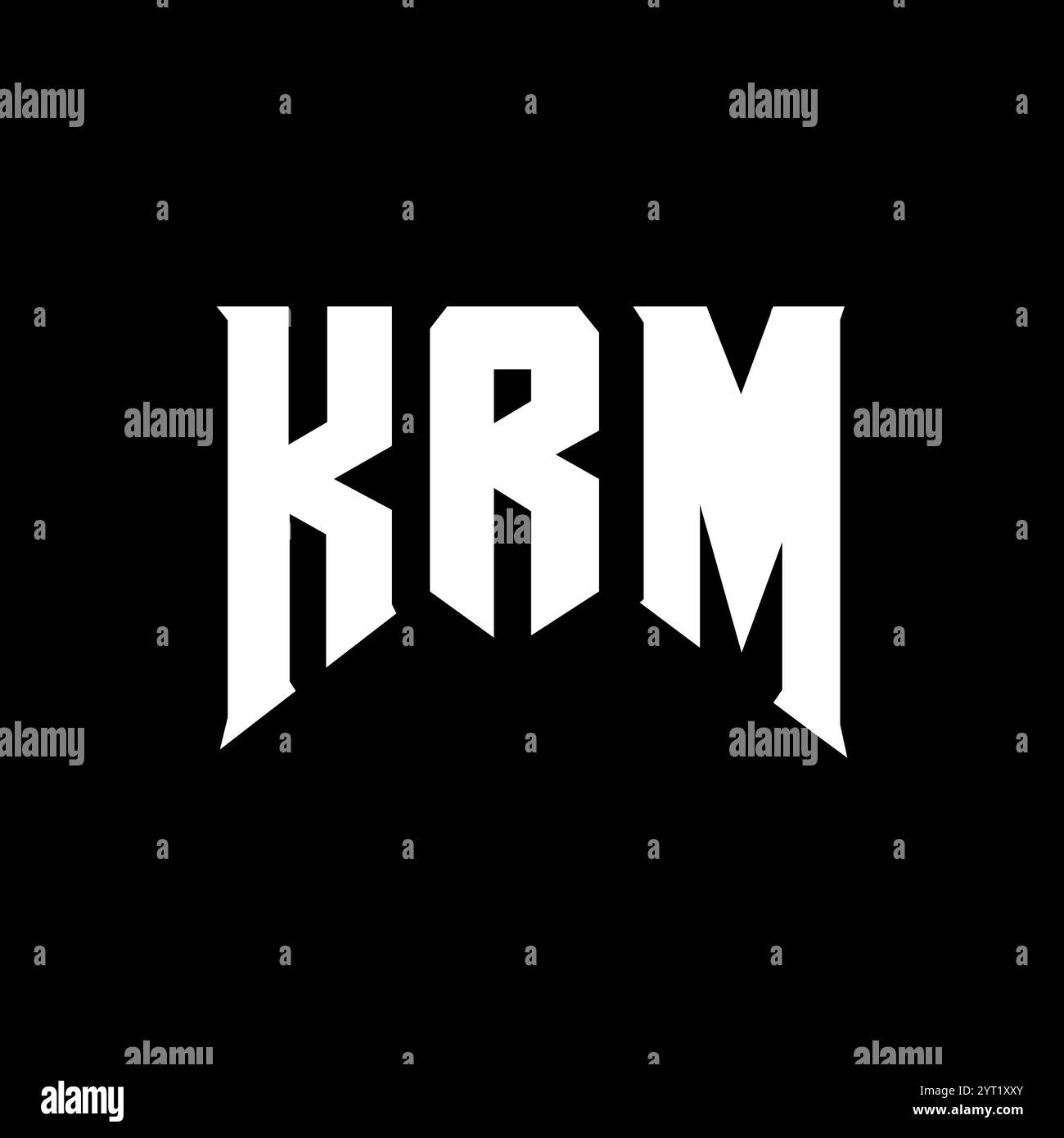 KRM letter logo design for technology company. KRM logo design black ...