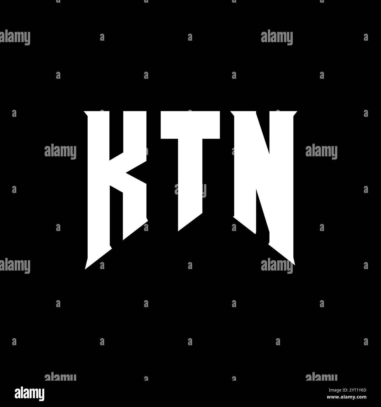 KTN letter logo design for technology company. KTN logo design black and white color combination ...