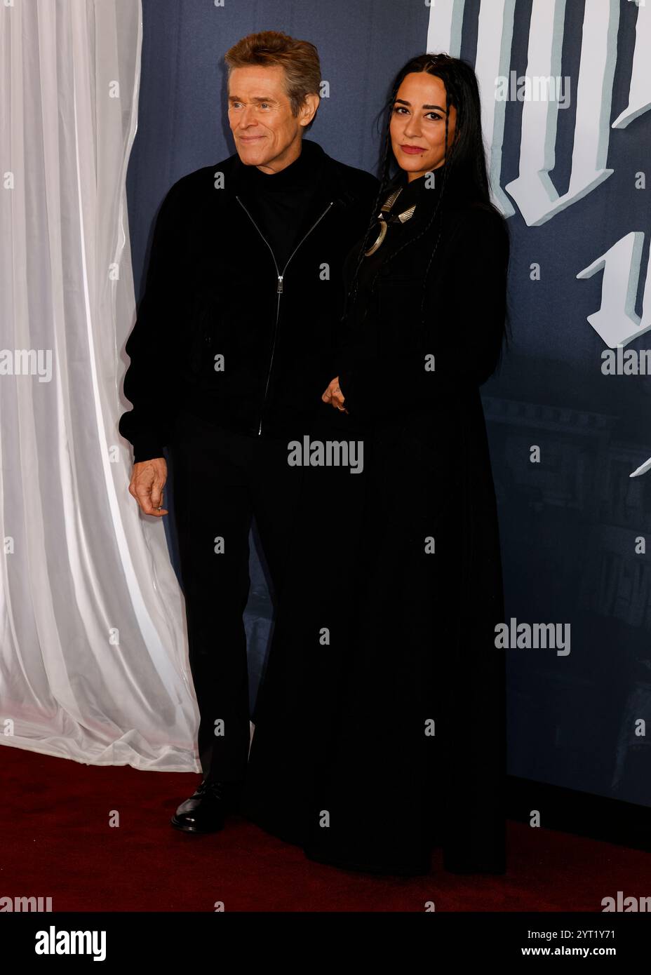 Willem Dafoe and Giada Colagrande attend the Nosferatu UK Premiere at Odeon Luxe in Leicester ...