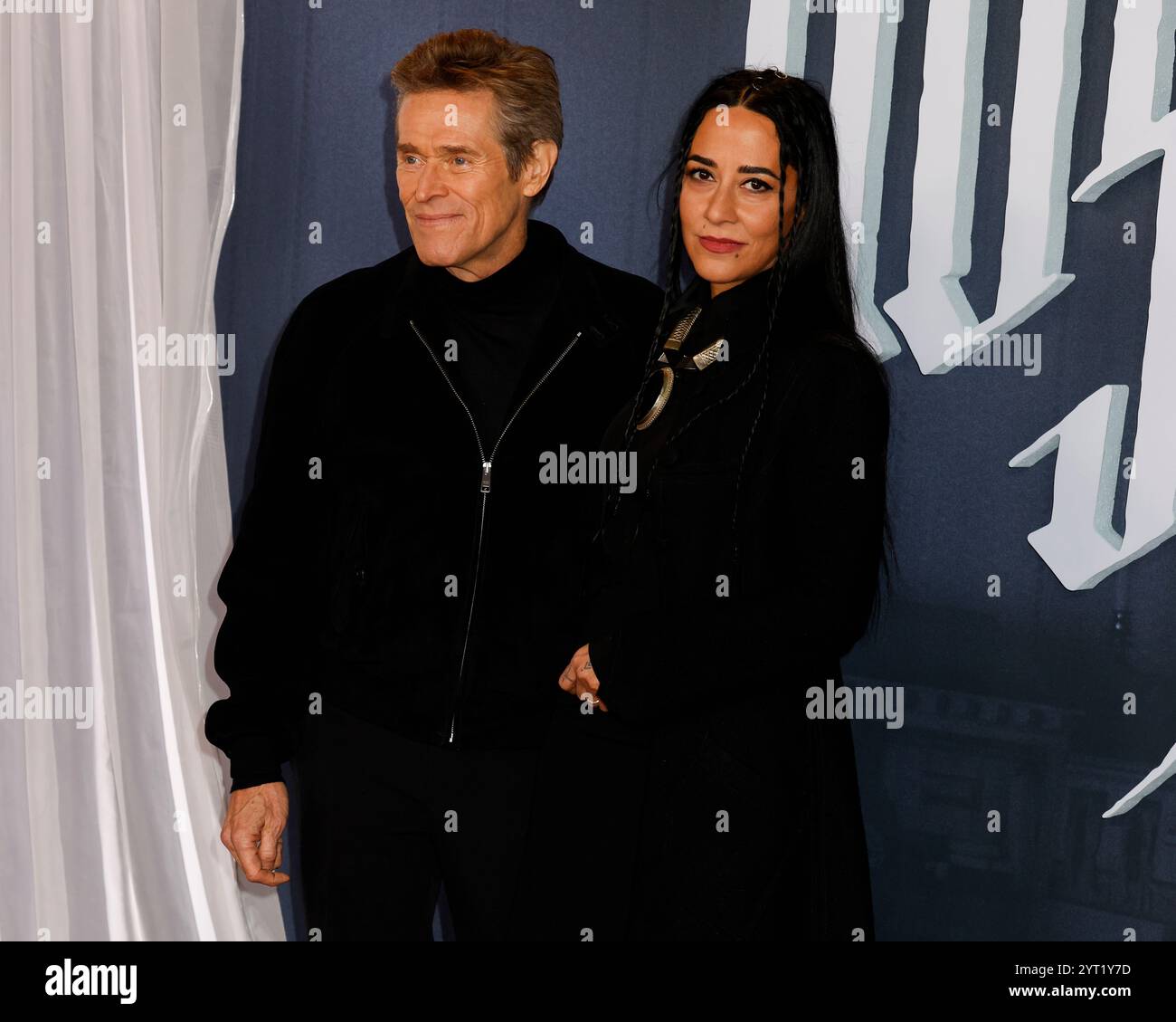 Willem Dafoe and Giada Colagrande attend the Nosferatu UK Premiere at Odeon Luxe in Leicester ...