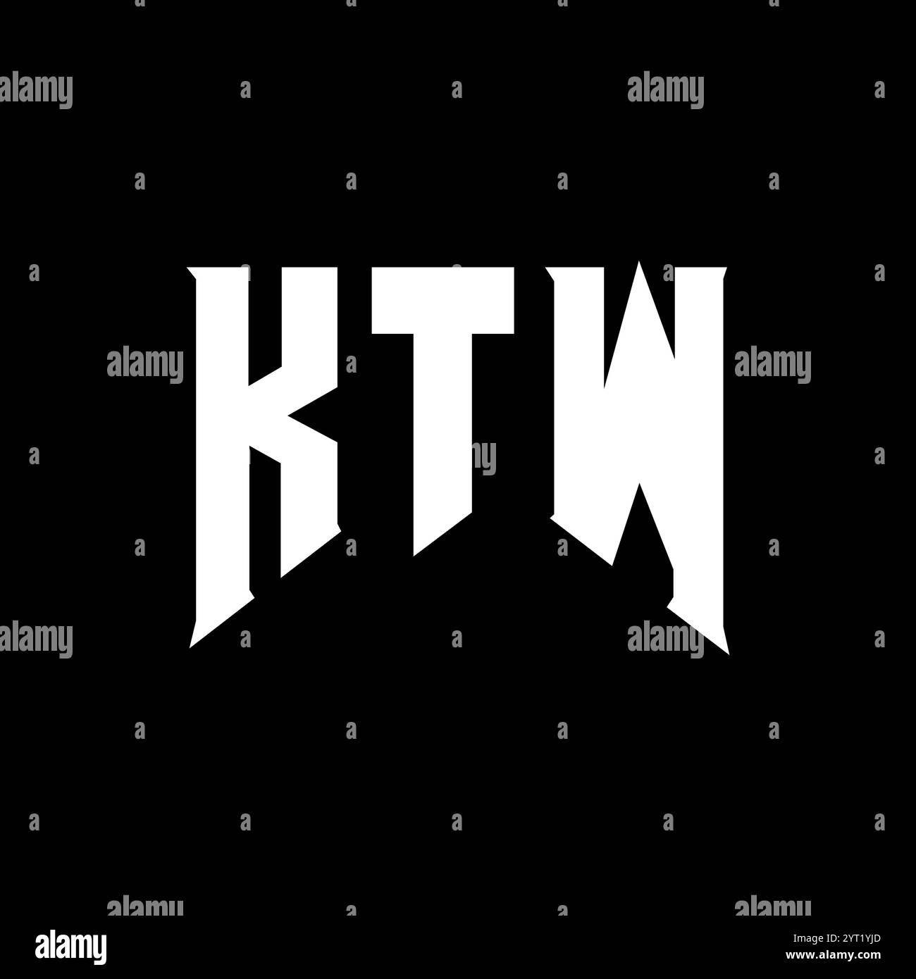 KTW letter logo design for technology company. KTW logo design black ...