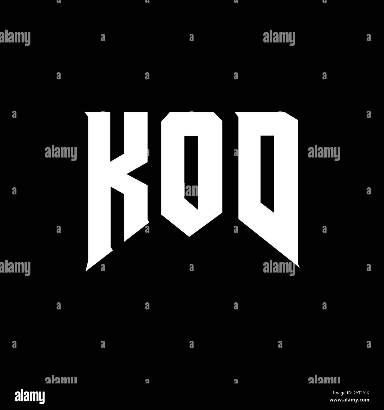 KOD letter logo design for technology company. KOD logo design black ...