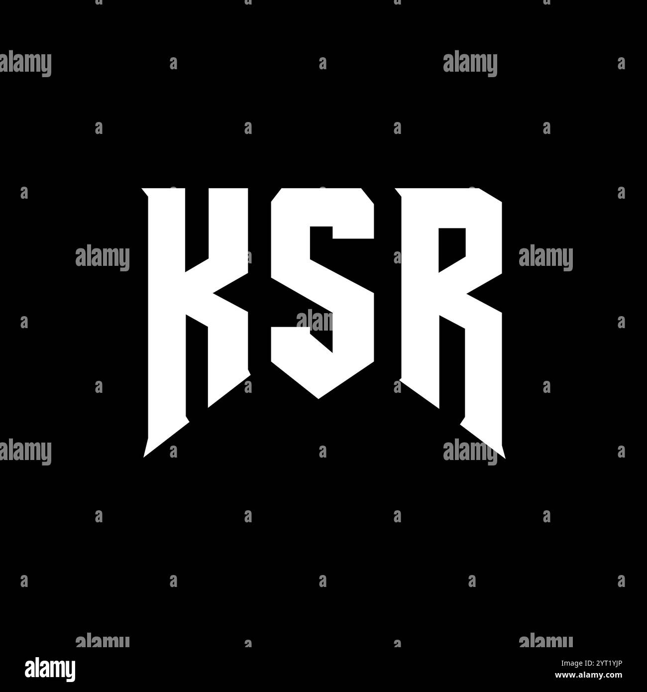 KSR letter logo design for technology company. KSR logo design black ...