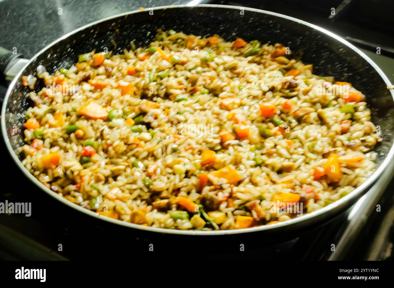 Cooking Fried Rice Stock Photo - Alamy