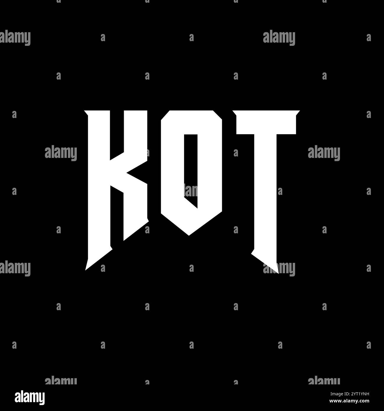 KOT letter logo design for technology company. KOT logo design black ...
