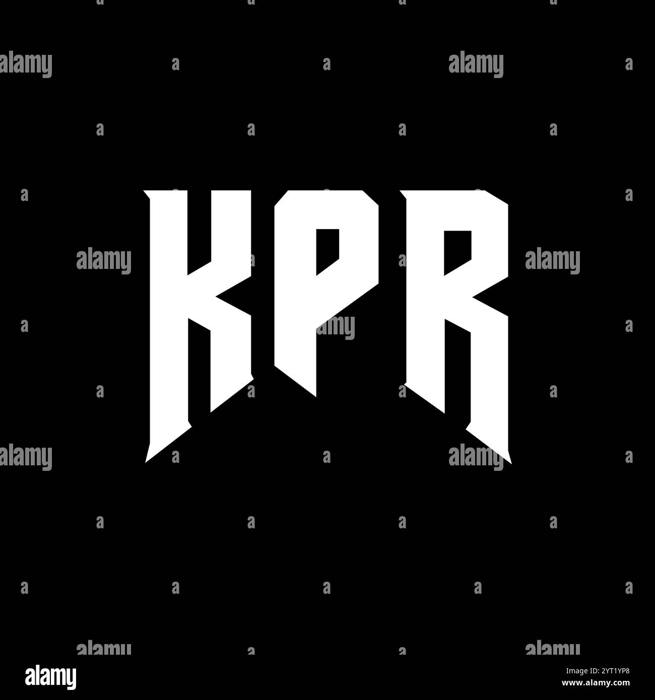 KPR letter logo design for technology company. KPR logo design black ...