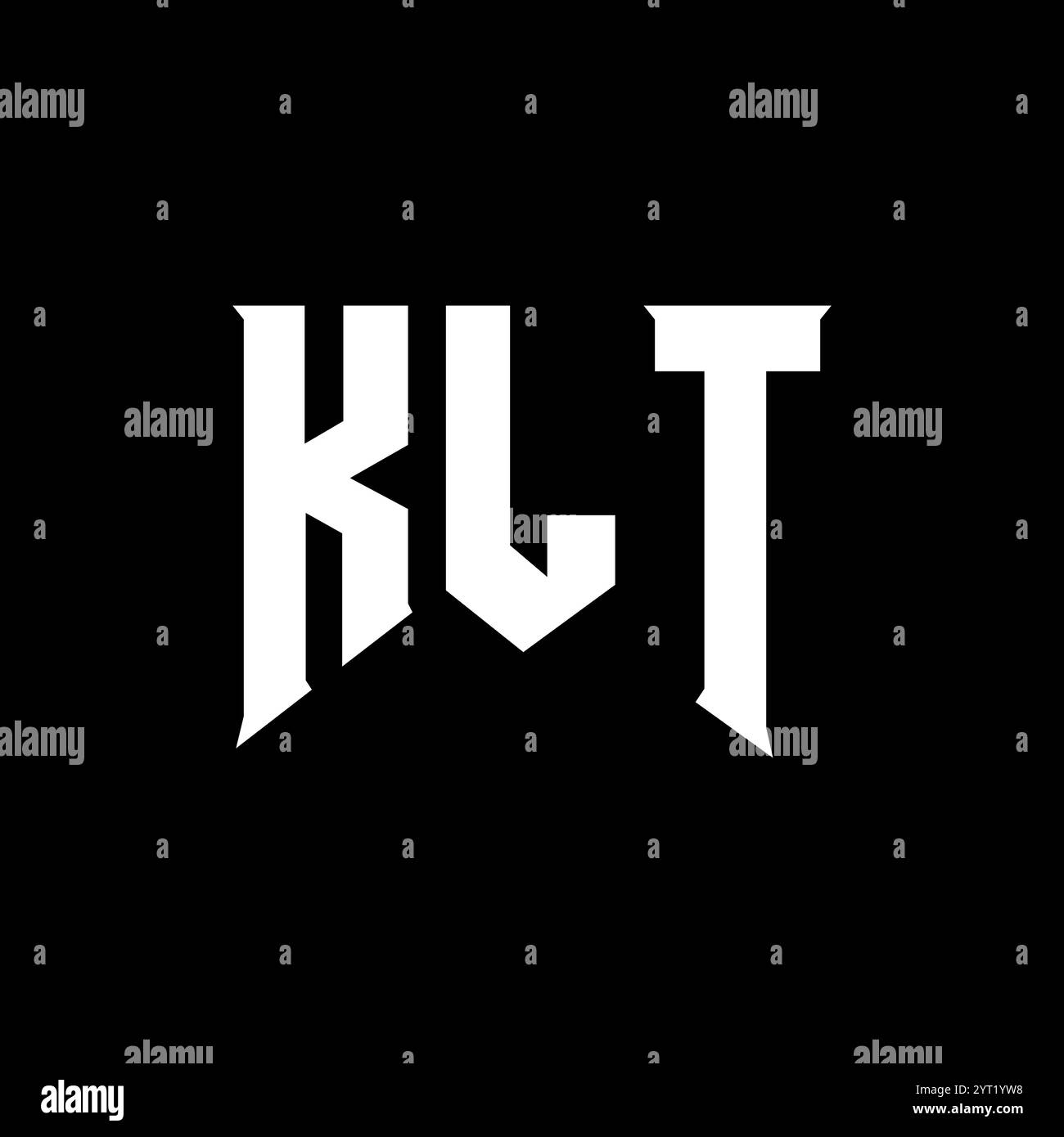 KLT letter logo design for technology company. KLT logo design black and white color combination ...