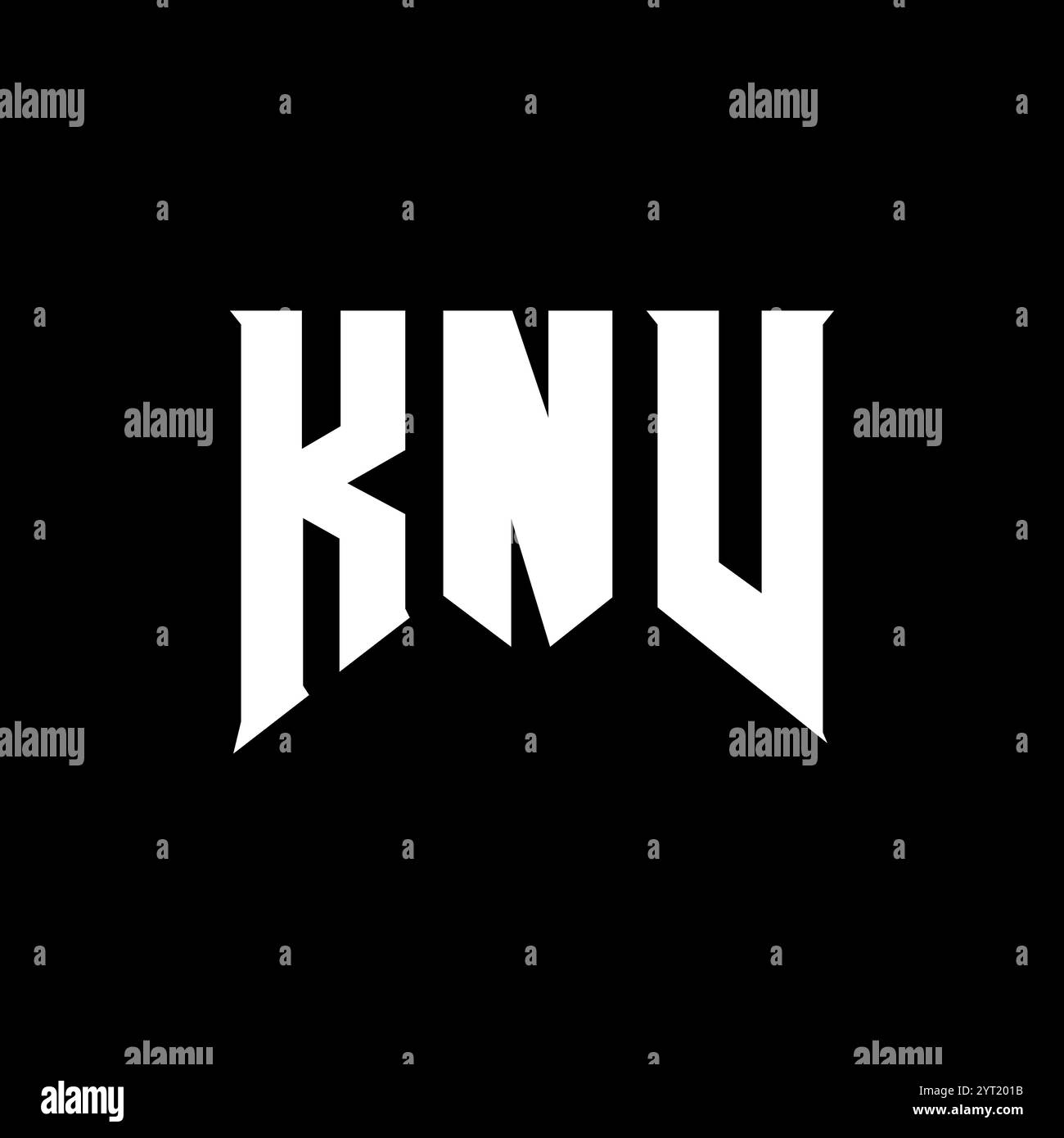 KNV letter logo design for technology company. KNV logo design black ...