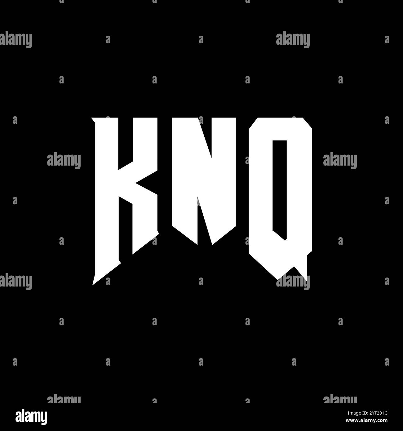 KNQ letter logo design for technology company. KNQ logo design black ...