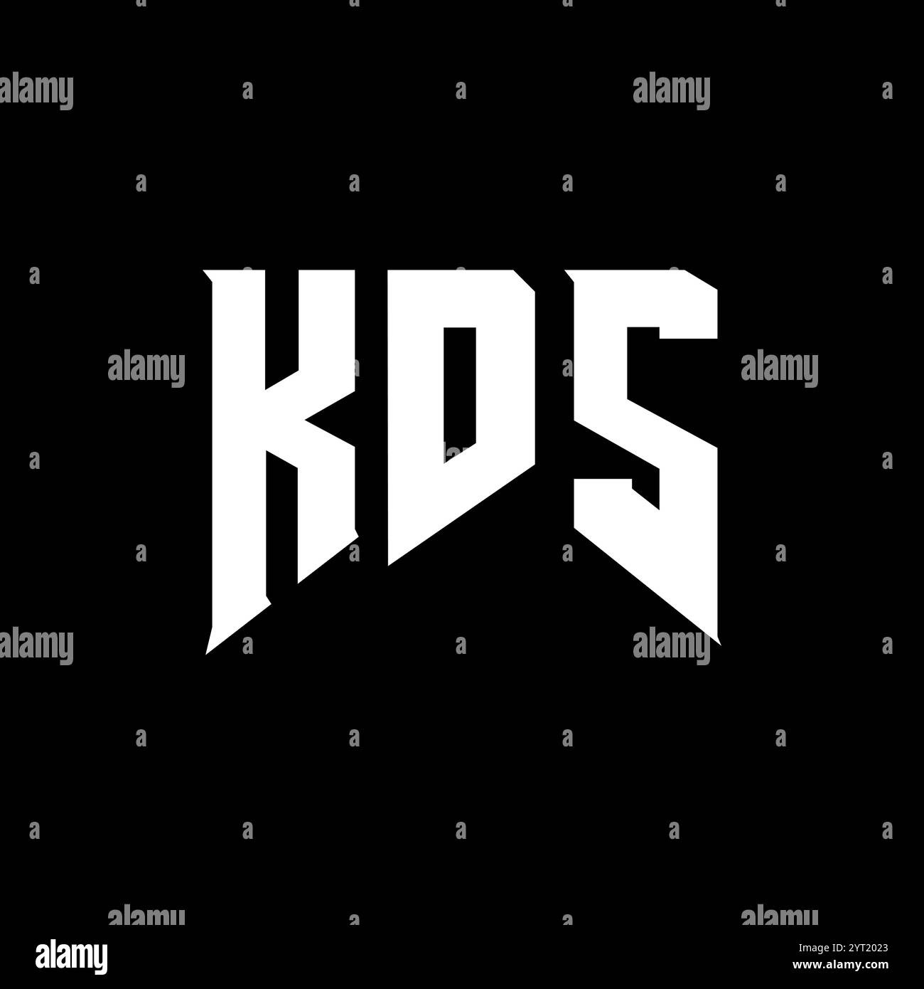 KDS letter logo design for technology company. KDS logo design black and white color combination ...