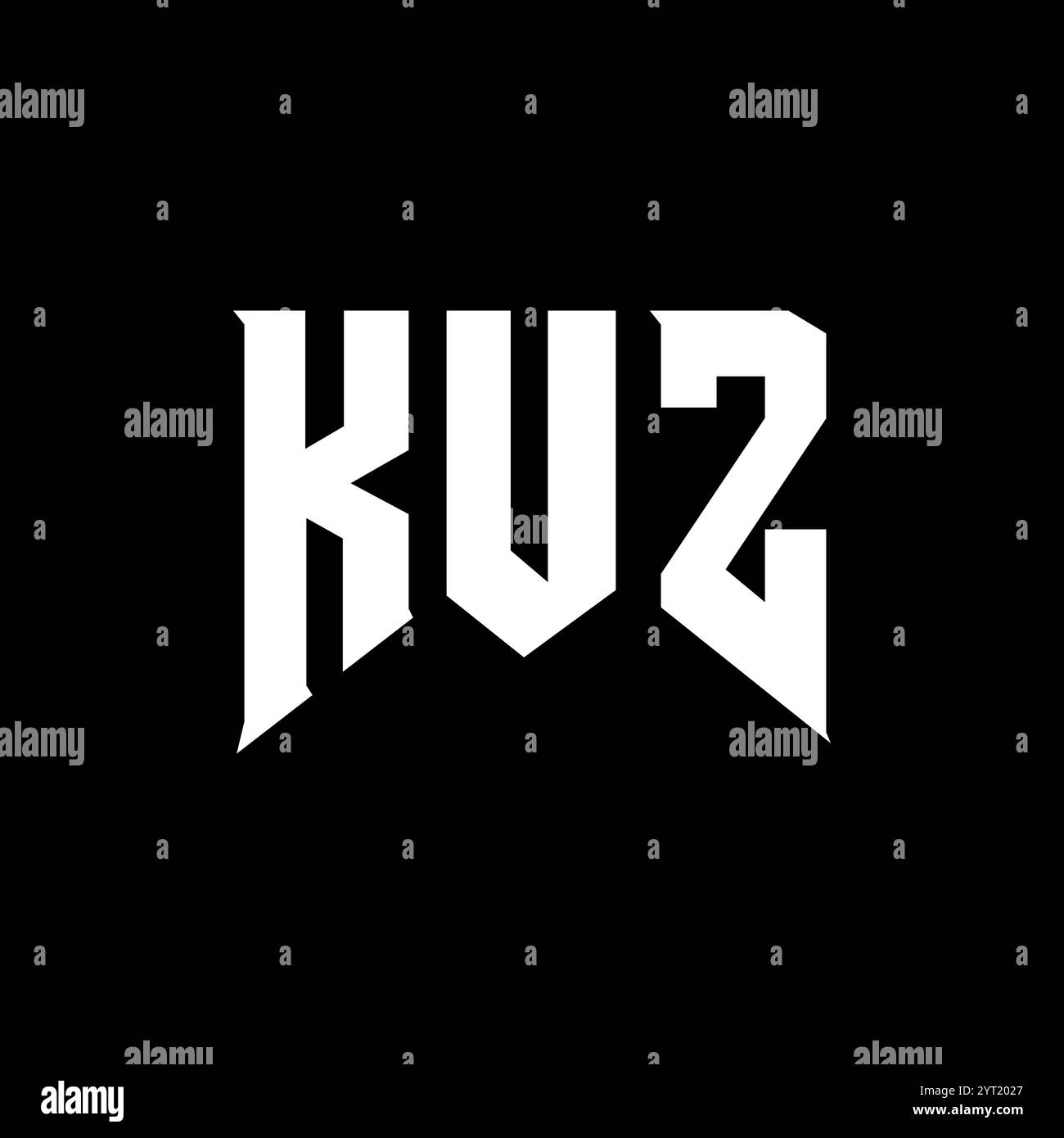 KUZ letter logo design for technology company. KUZ logo design black ...