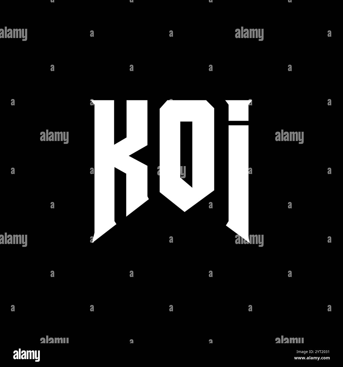 KOI letter logo design for technology company. KOI logo design black ...