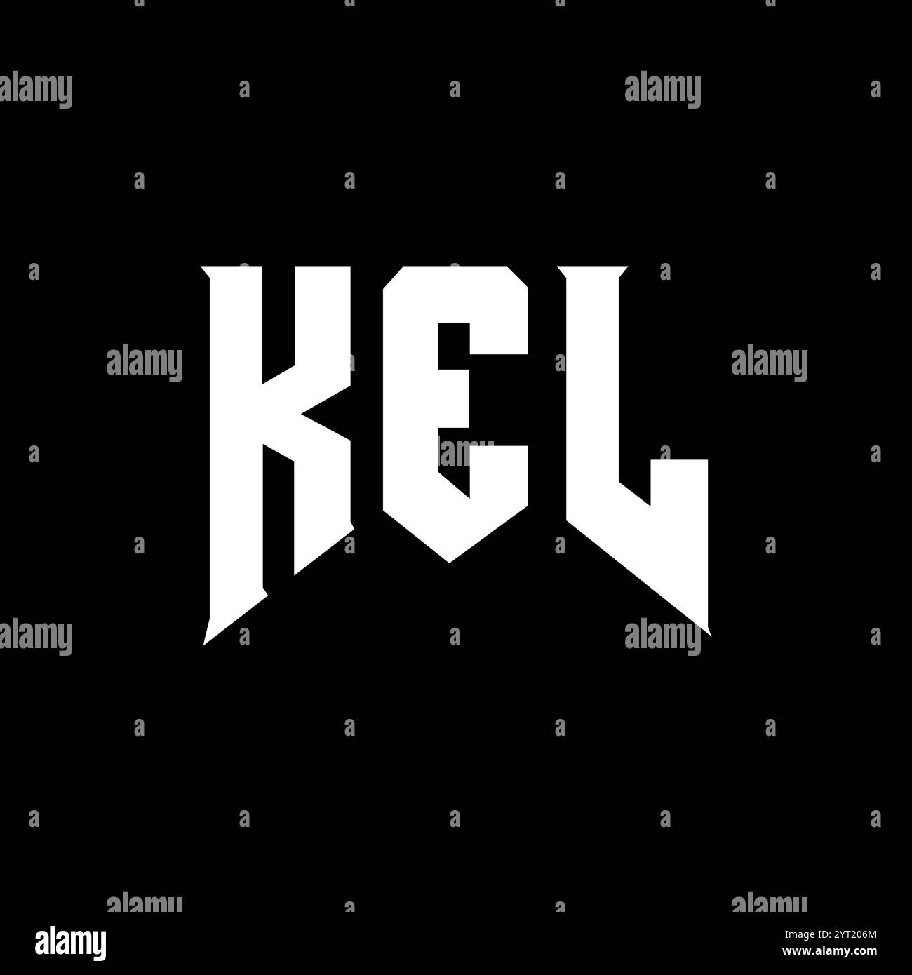 KEL letter logo design for technology company. KEL logo design black ...