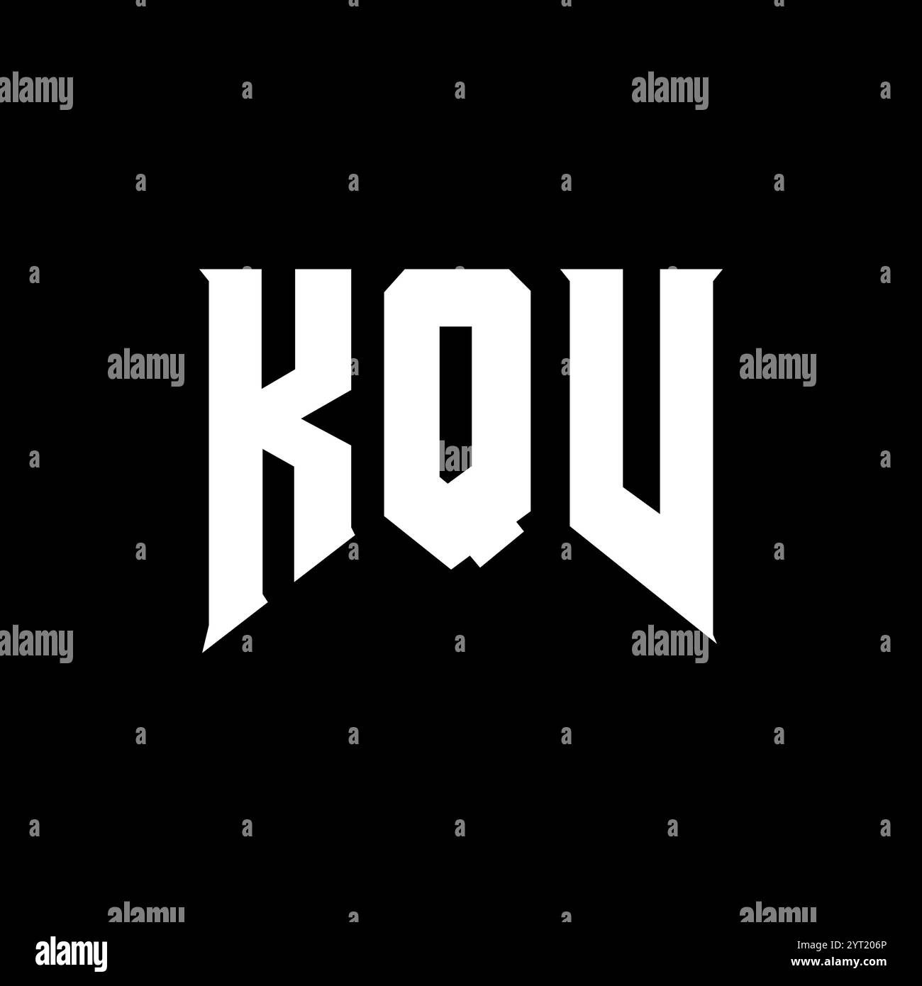 KQV letter logo design for technology company. KQV logo design black ...
