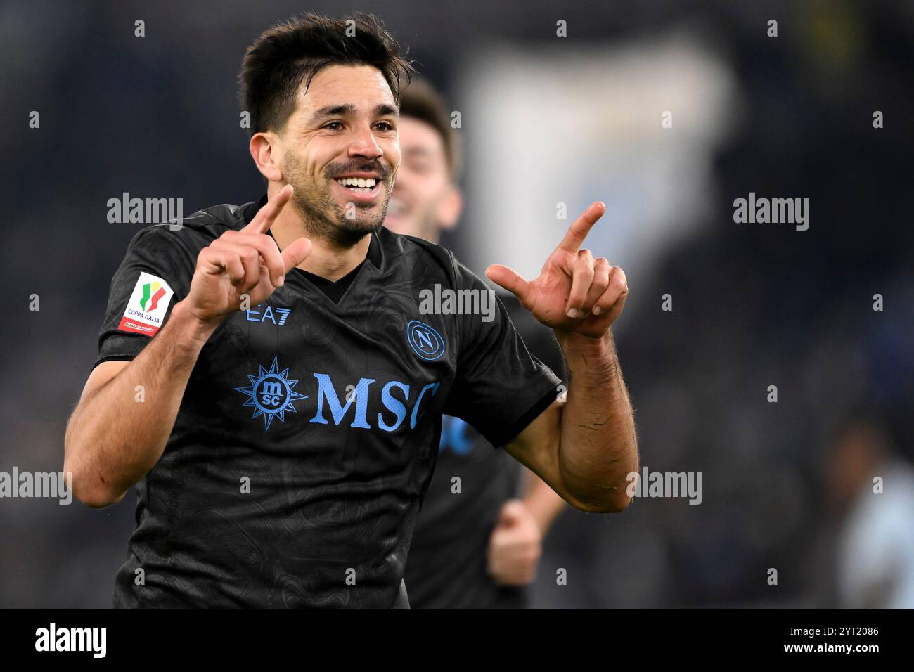 Rome, Italy. 05th Dec, 2024. Giovanni Simeone of SSC Napoli celebrates ...