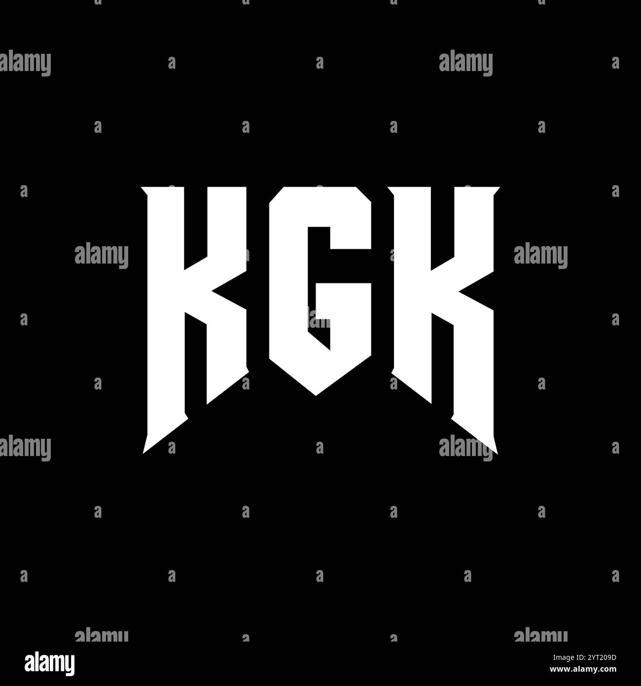 KGK letter logo design for technology company. KGK logo design black and white color combination ...