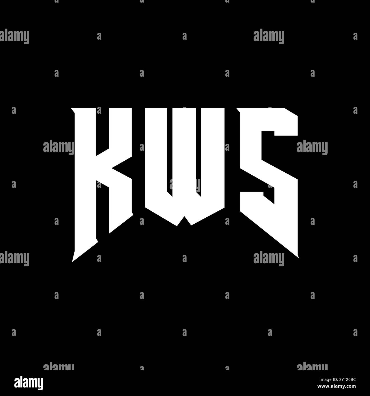 KWS letter logo design for technology company. KWS logo design black ...