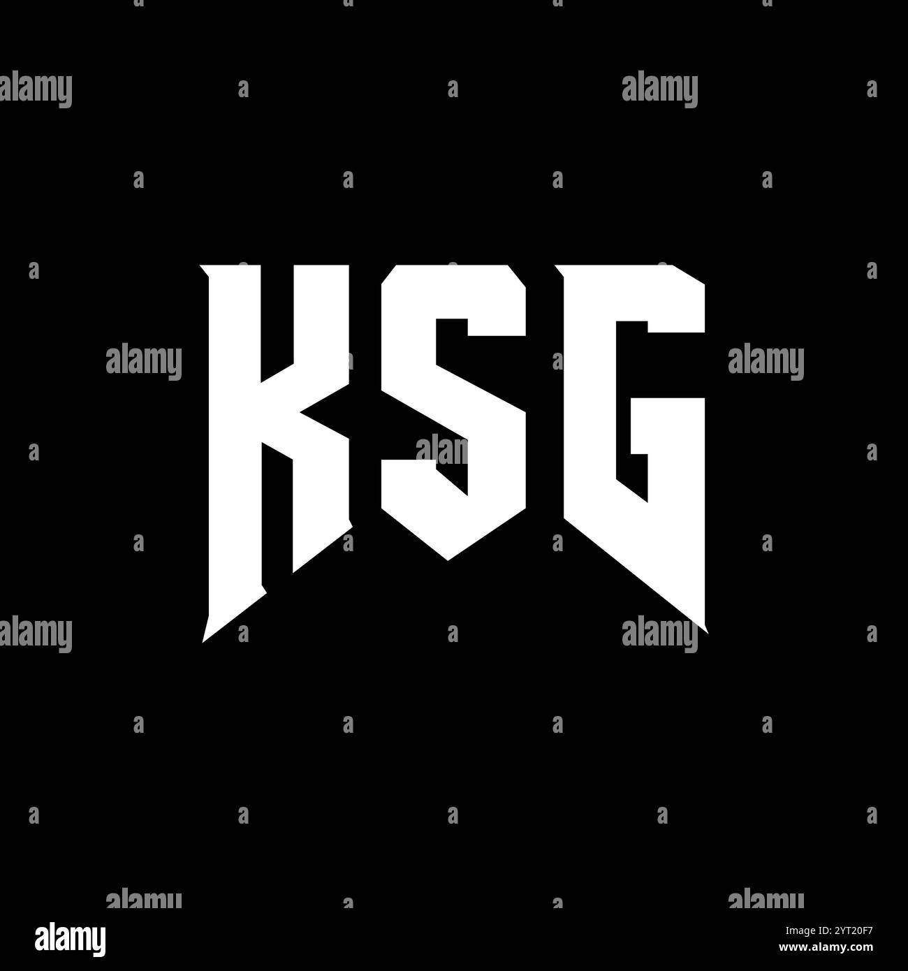KSG letter logo design for technology company. KSG logo design black and white color combination ...