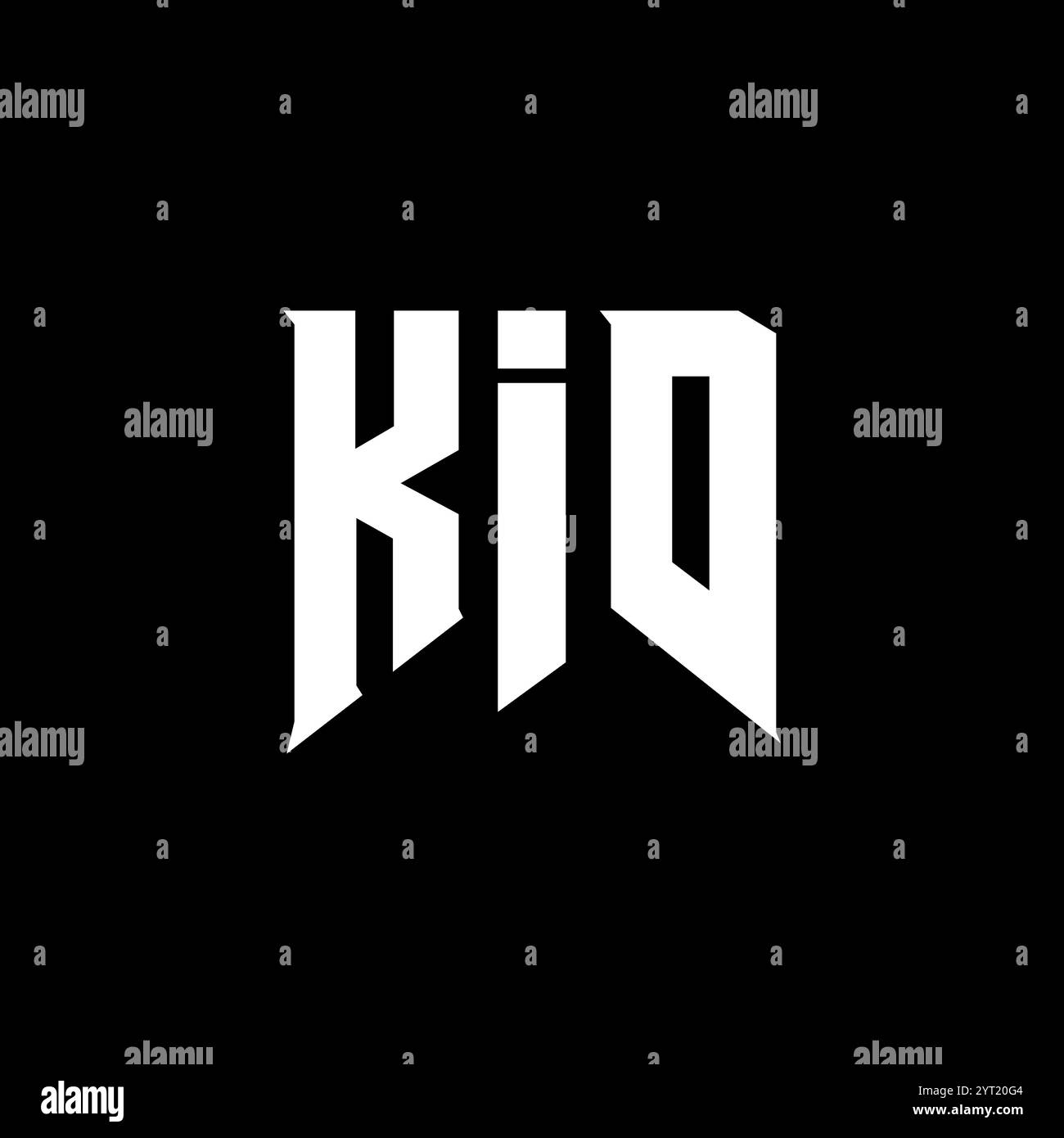 KID letter logo design for technology company. KID logo design black ...