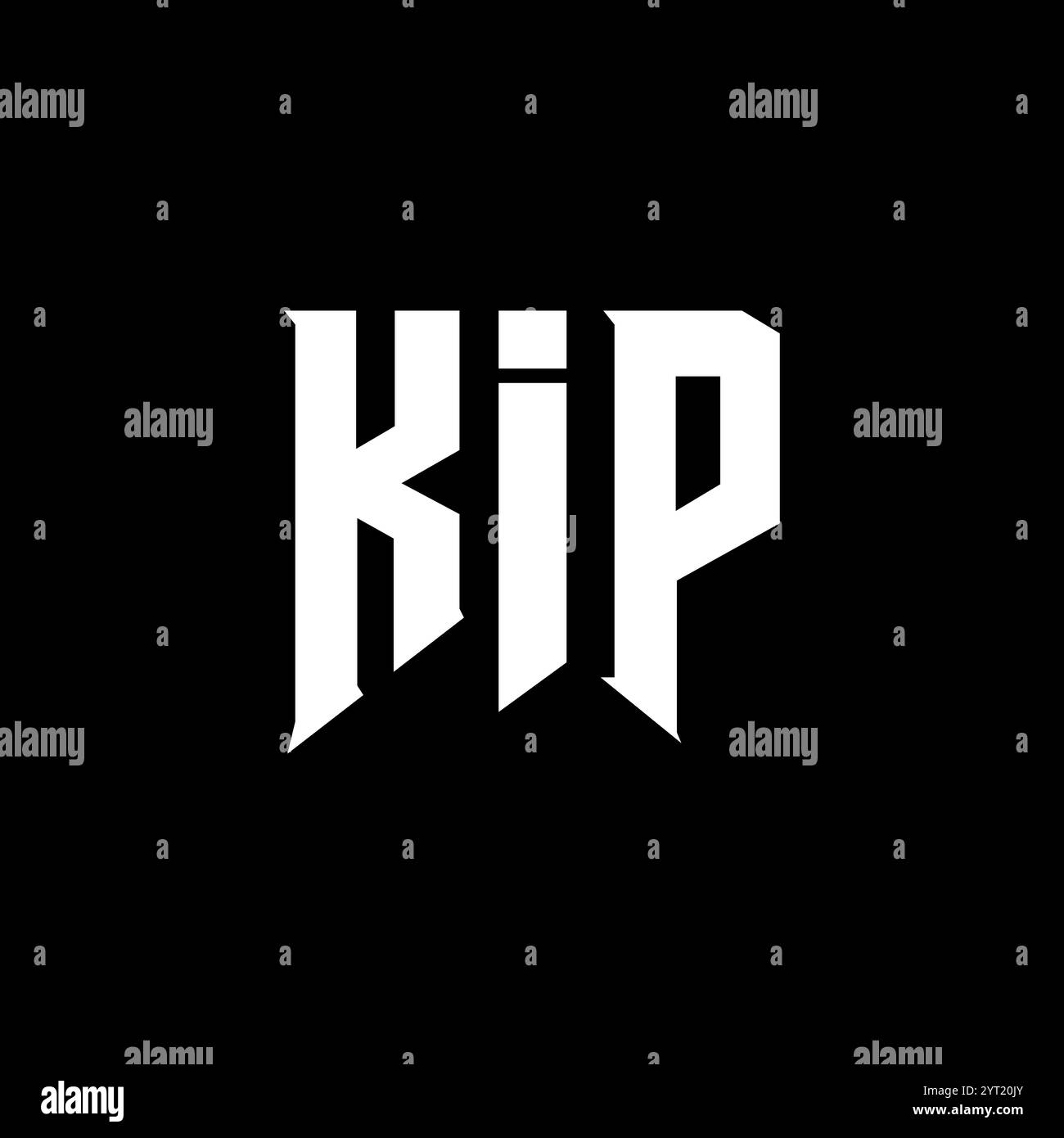KIP letter logo design for technology company. KIP logo design black ...