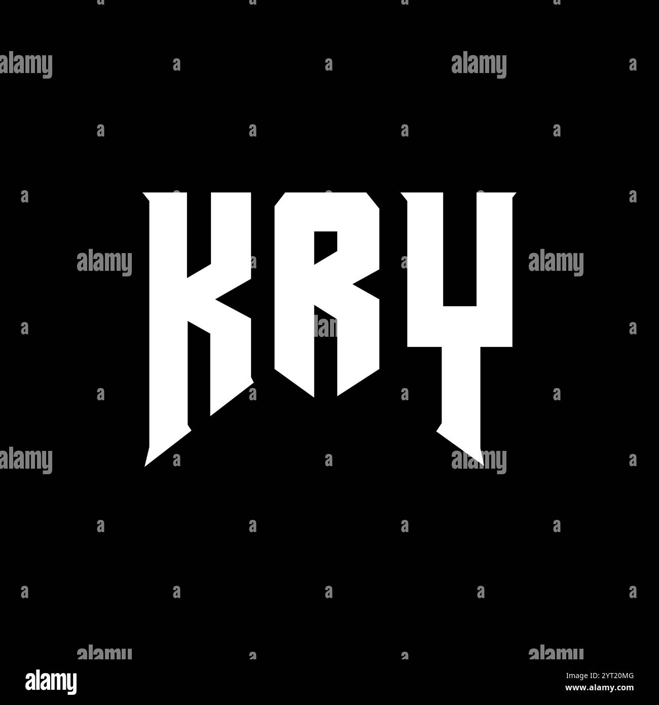 KRY letter logo design for technology company. KRY logo design black ...