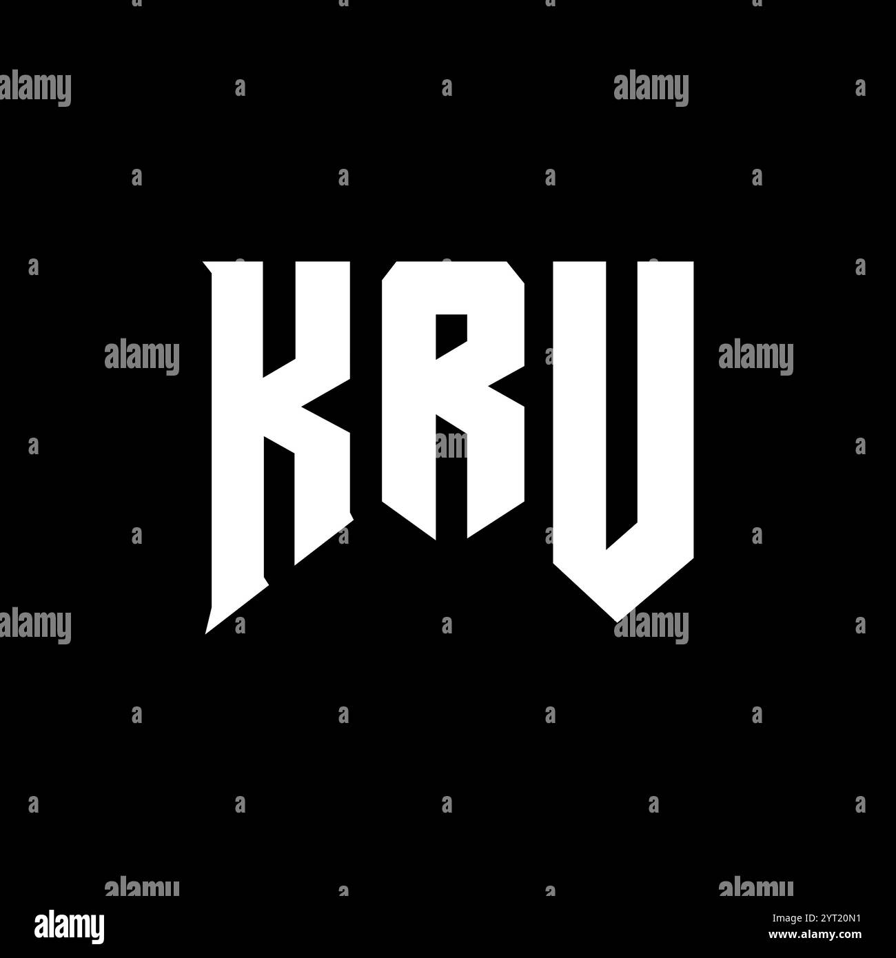 KRU letter logo design for technology company. KRU logo design black and white color combination ...