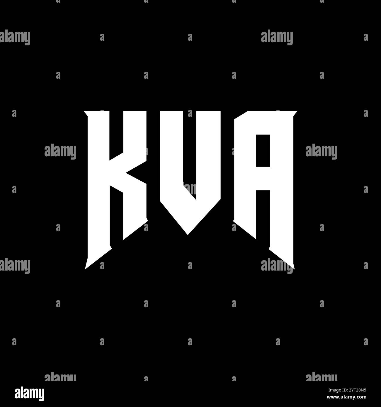 KVA letter logo design for technology company. KVA logo design black ...